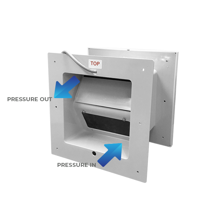 CRH PRESSURE RELIEF VALVE 300X300-200MM WALL WITH 2 VERMIN S | Ace Doors